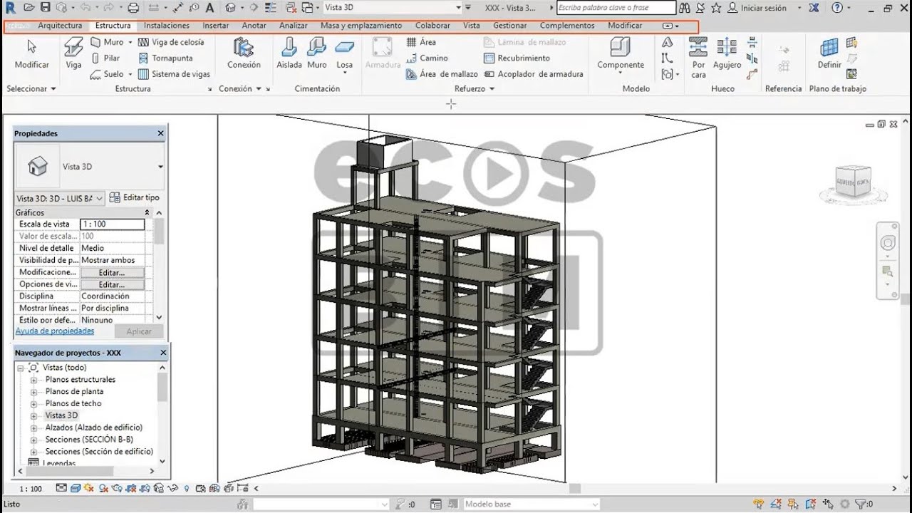 MODELADO DE ESTRUCTURAS CON AUTODESK REVIT 2020 (Con Orientación al trabajo bajo la metodología ...
