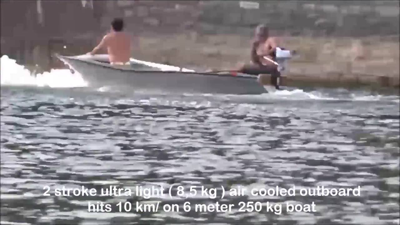 2-stroke ultra light ( 7,8 kg-dry weight ) air cooled outboard on 6 ...