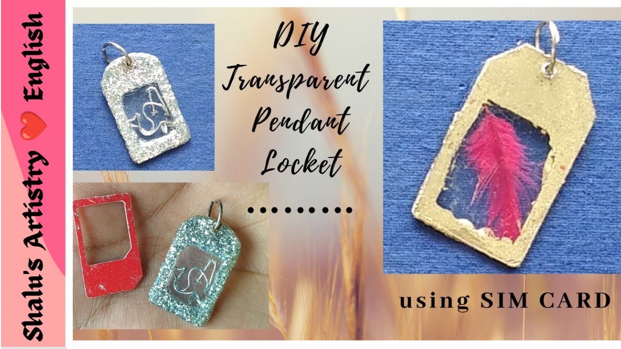 DIY Locket Pendant using SIM Card| Pendant making| #gift #jewelry # ...