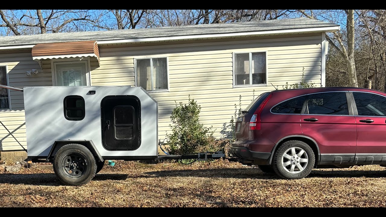DIY square drop overland trailer build- interior walls - YouTube