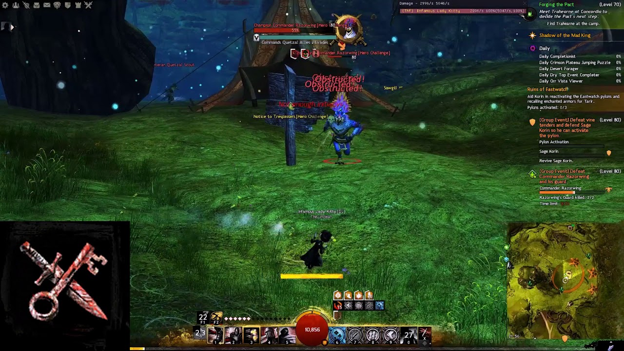 GW2: Commander Razorwing HP (Power Thief POV) - YouTube