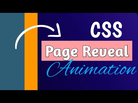 Create Page Reveal Animation For Your Website Using HTML & CSS - YouTube