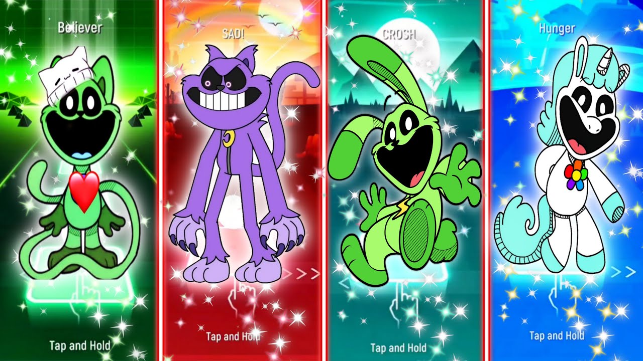 FROWNING CRITTERS vs SMILING CRITTERS? Hornstromp FNF 3D - Tiles Hop🎯 ...