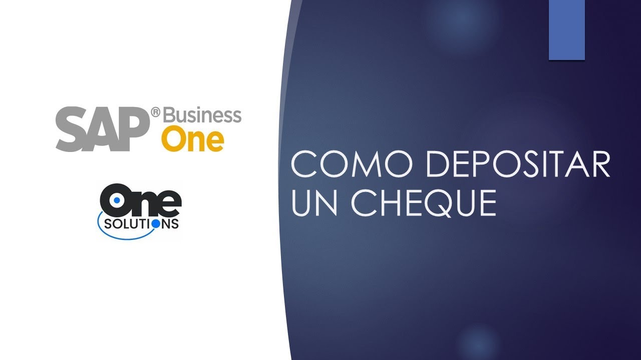 Tesoreria - Como depositar un cheque - YouTube