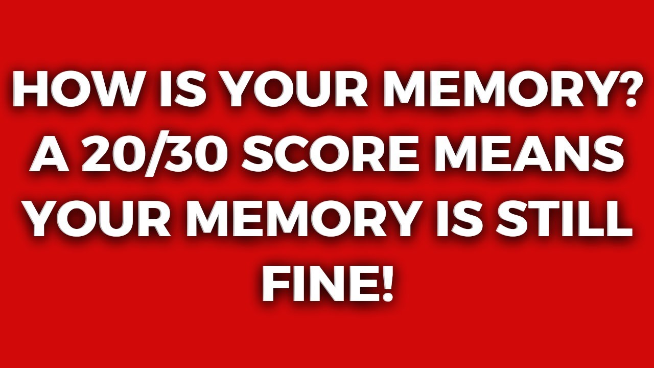 Are You Between 60 And 100 Years Old? Test If Your Memory Is Still ...