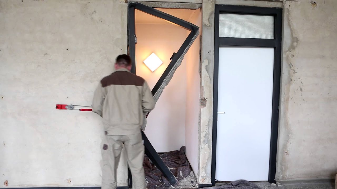 Stahlzarge Blockzarge Zargenausbau 4 - YouTube