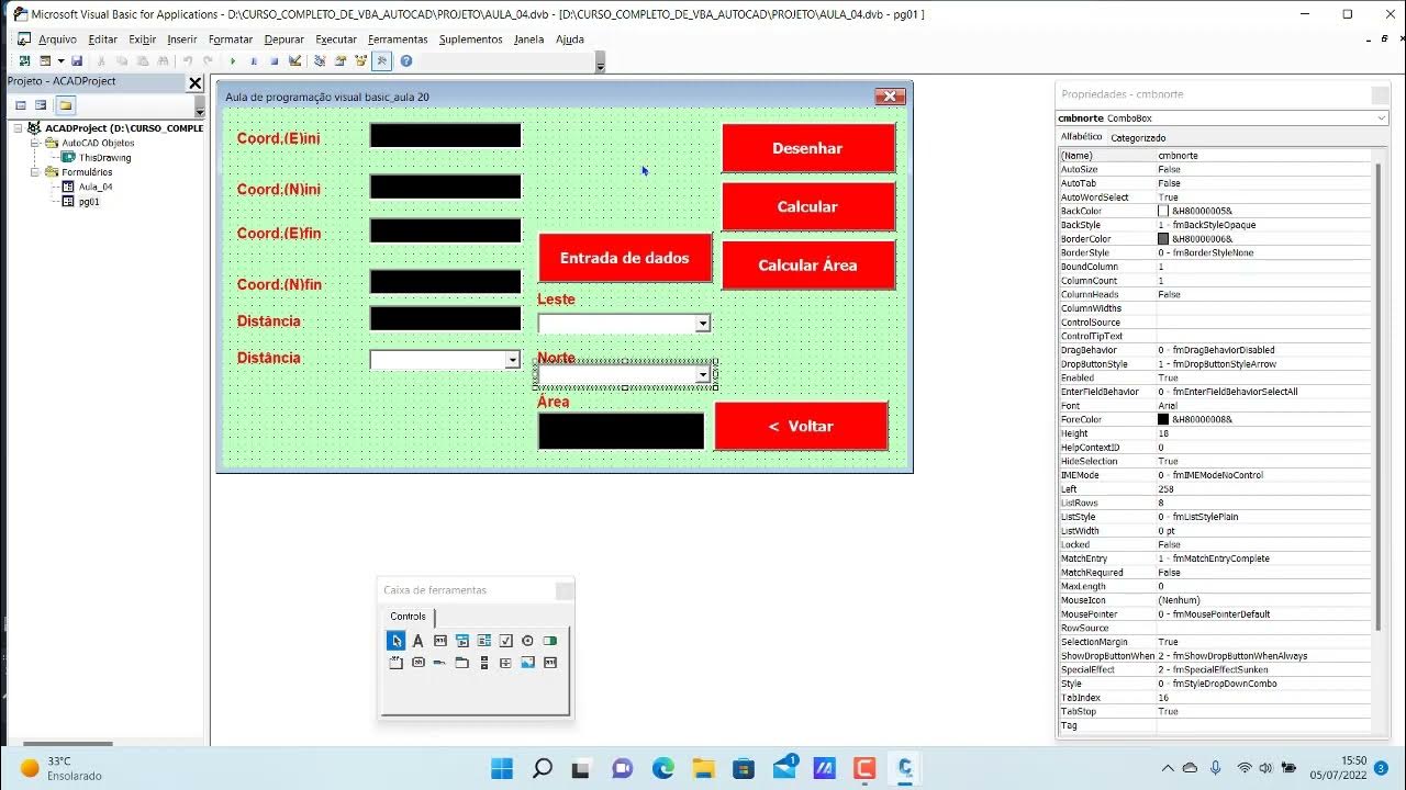 CURSO COMPLETO DE VBA PARA AUTOCAD E AUTOCAD CIVIL AULA20 - YouTube