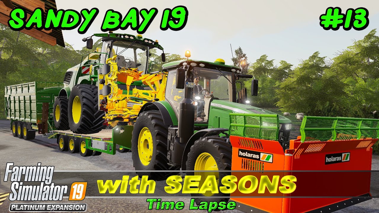 Making Maize & Grass Silage. Hauling Silage Bales | Sandy Bay 19 | FS19 ...