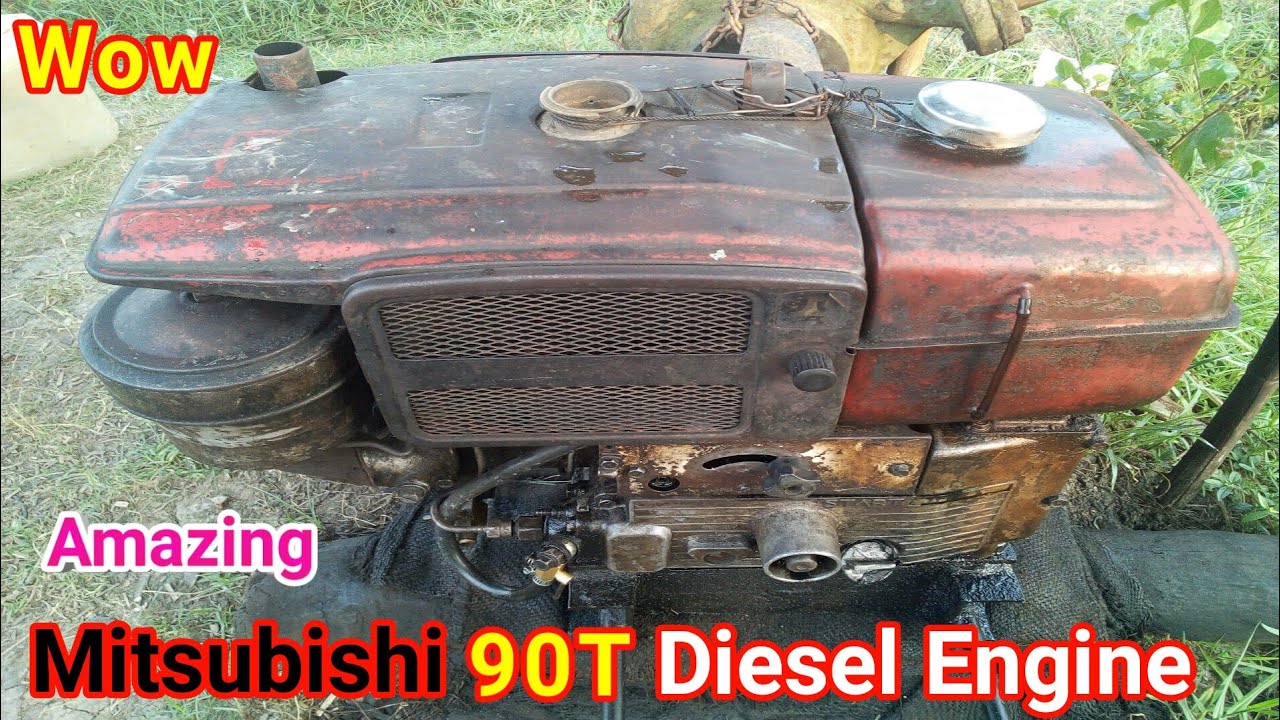 Mitsubishi Shallow Machine || মিতসুবিশি 90T ডিজেল ইঞ্জিন || Mitsubishi ...