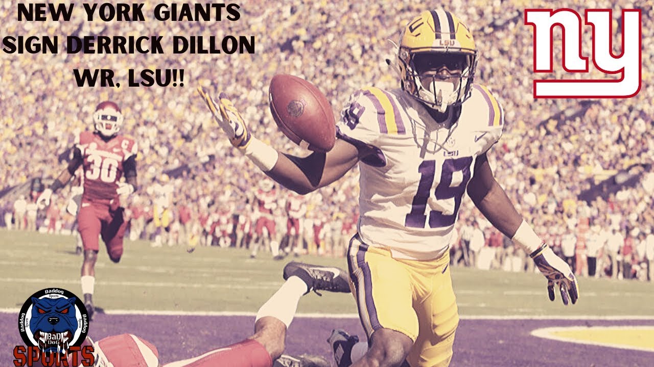 New York Giants Sign UFA Derrick Dillon, WR From LSU! BLAZING SPEED ...