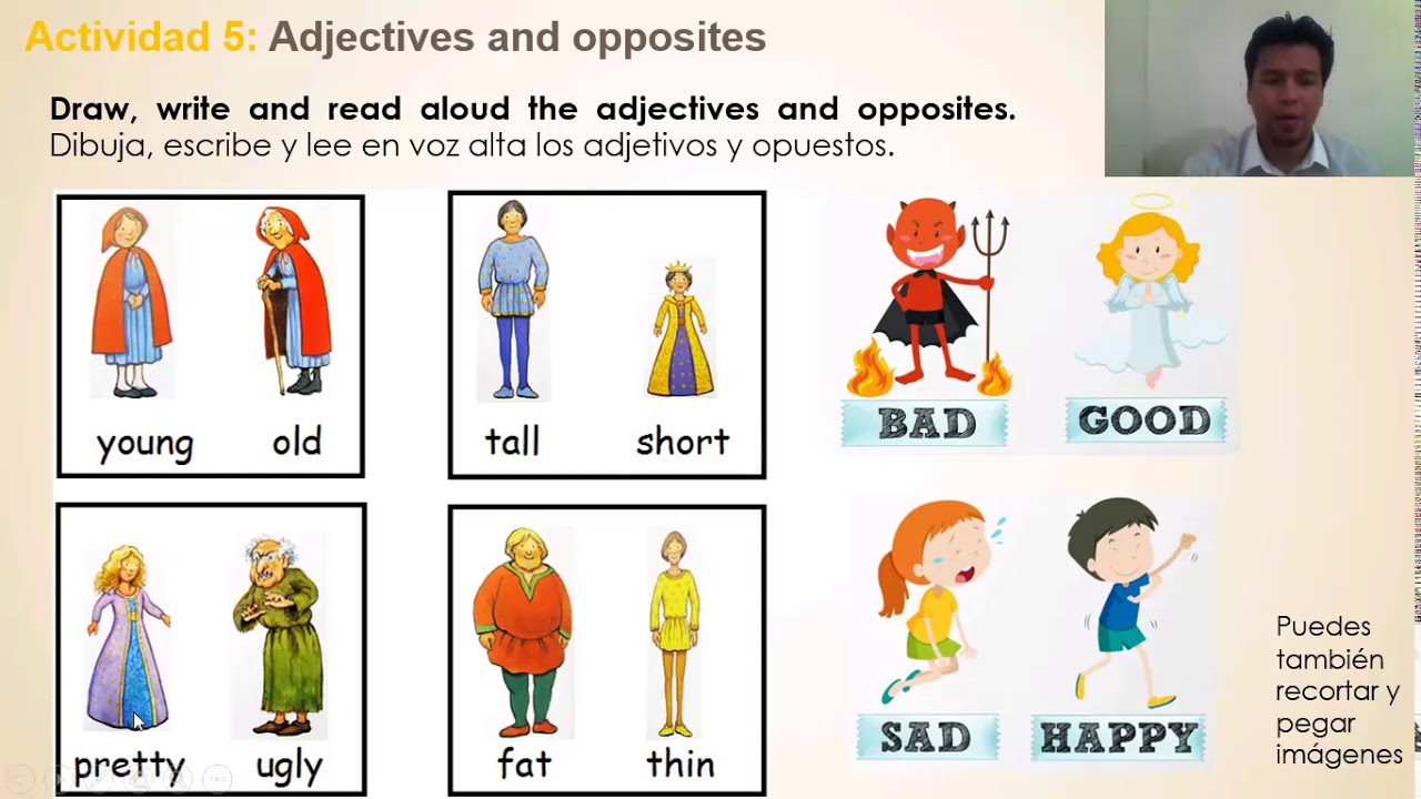 Opposites Of Adjectives Adjetivo Clase De Ingls 30 Ejemplos De