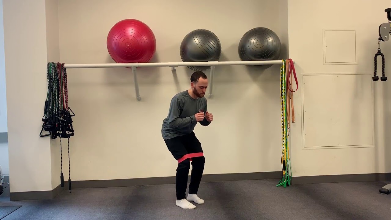 Mini Band Single Leg Lateral Step In Place - YouTube