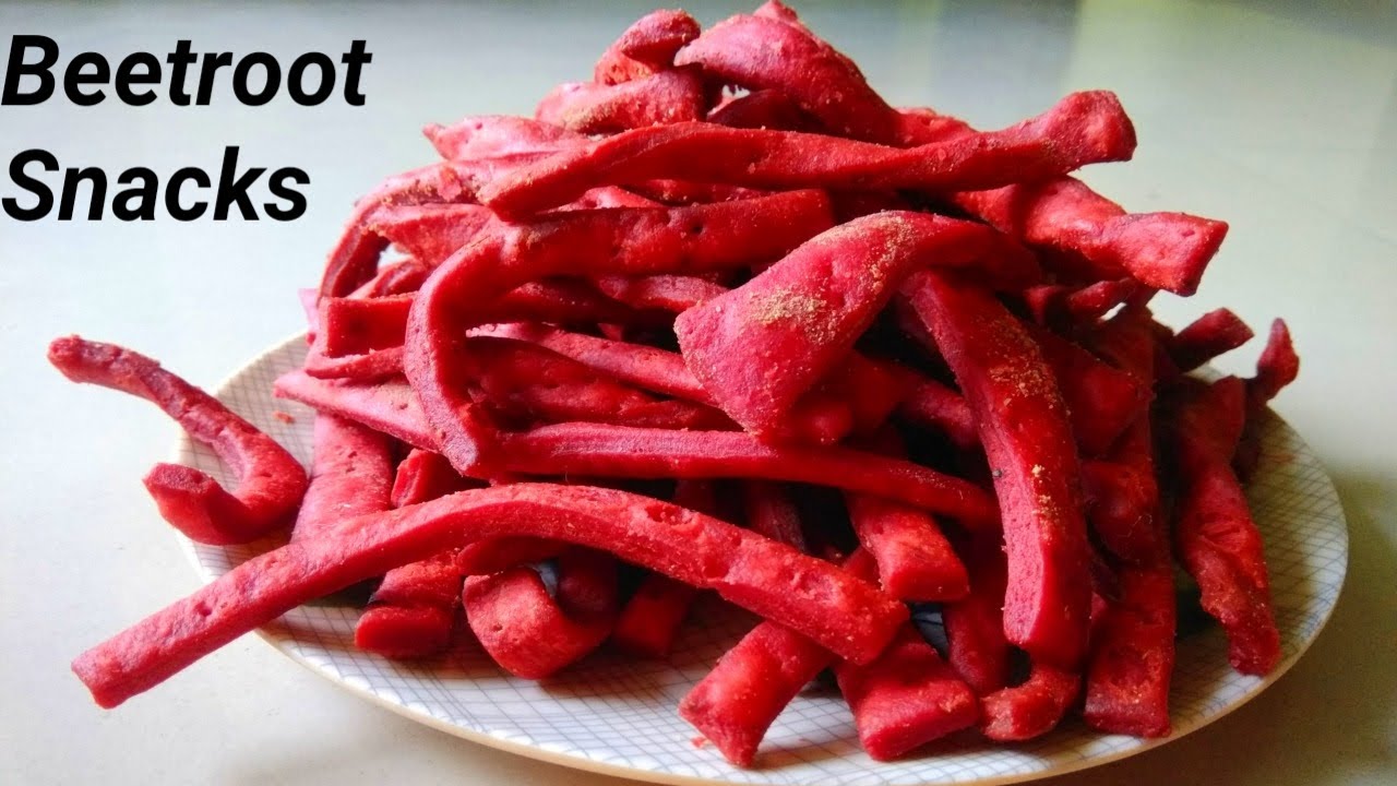 Beetroot Snacks Recipe | Beetroot Mathri | Beetroot Sticks | Chukandar ...