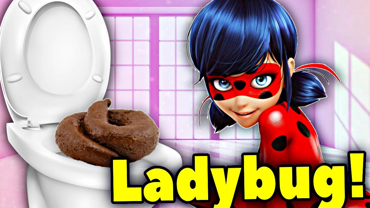Miraculous Ladybug POOPS in the TOILET! Miraculous Pooping. Ladybug and ...