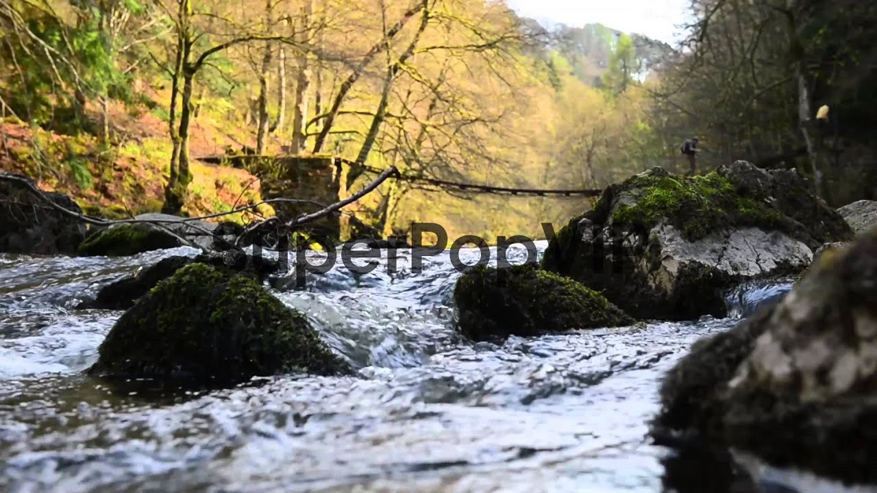 Landscape shot of flowing river. General Views Of River A... - YouTube