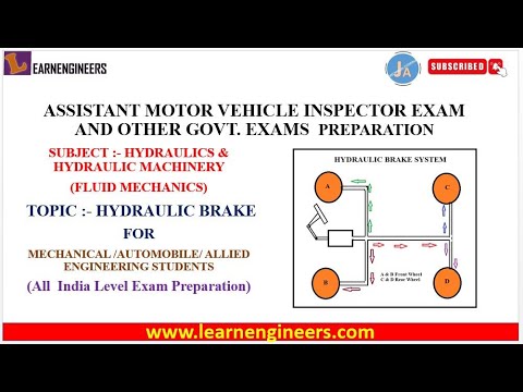 HYDRAULIC BRAKE FROM HYDRAULICS FOR ASSISTANT MOTOR VEHICLE INSPECTOR ...