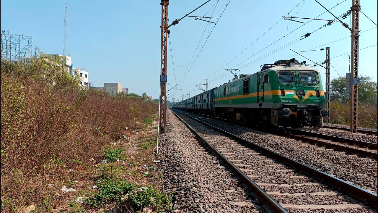 Blue ICF + WAG9 = Heaven|03253 Patna secunderabad special fare hauled ...