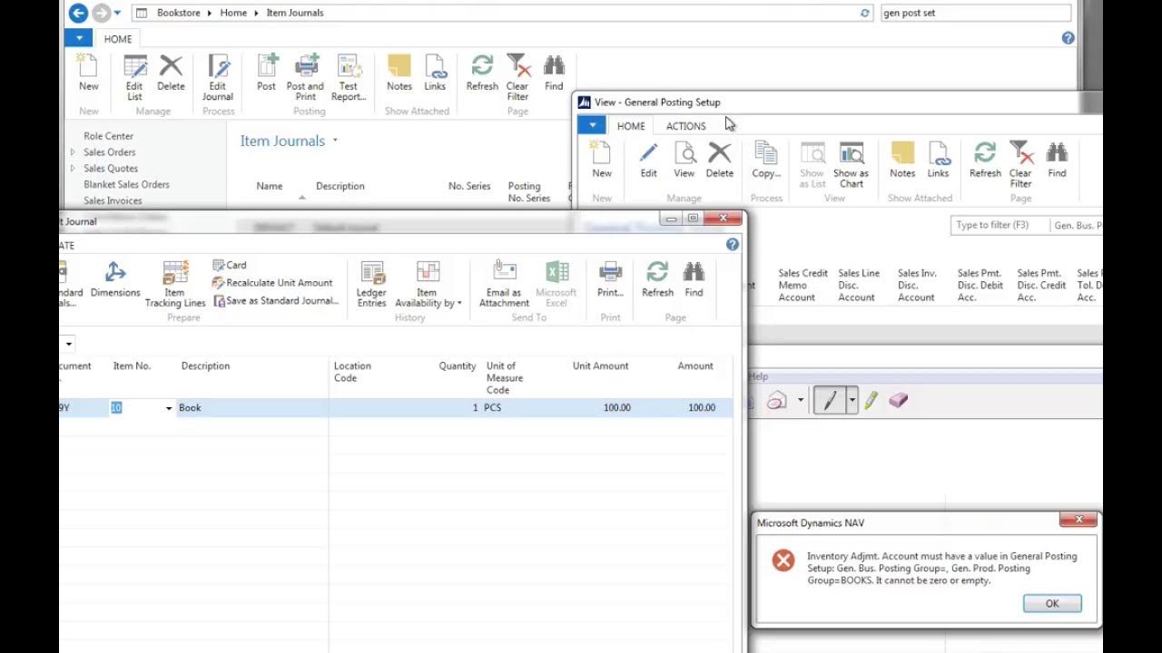 Dynamics NAV: Inventory Adjustments with Item Journals - YouTube