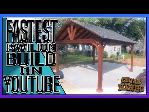 WATCH us build the FASTEST pavilion ON YOUTUBE. How to build an 18x18 cedar pavilion in 4 hours.