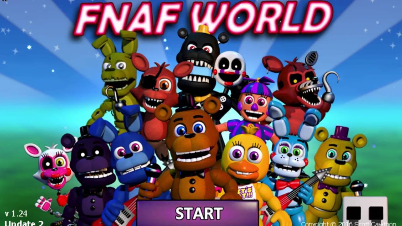 how to get all characters in fnaf world - YouTube