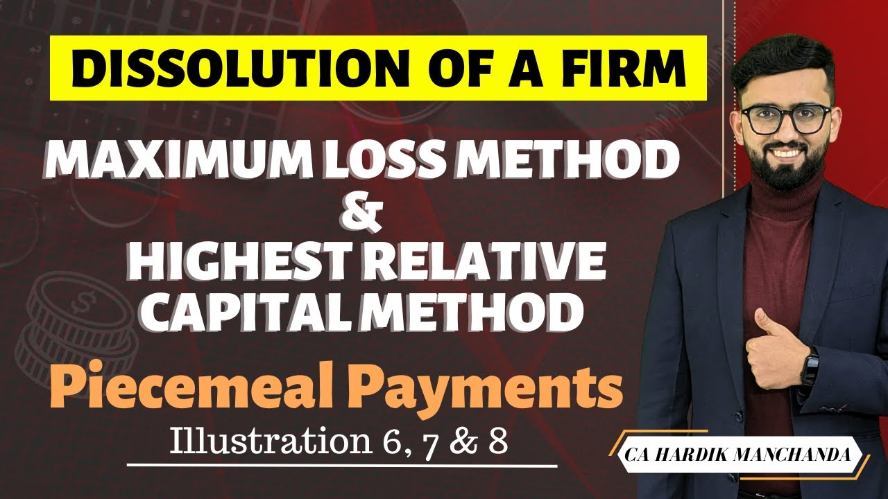 CA Foundation Accounts - Dissolution of a Firm | Piecemeal Payments ...