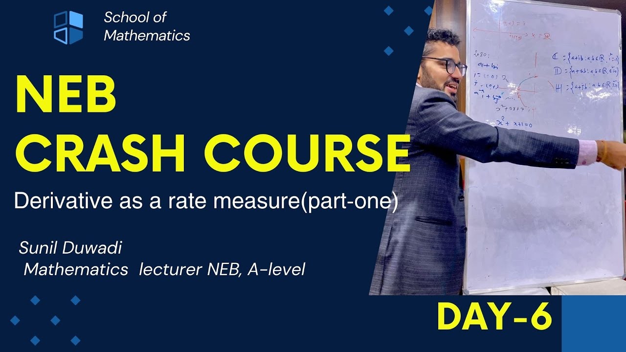 NEB Crash Course || Derivative as a rate measure|| Application of ...