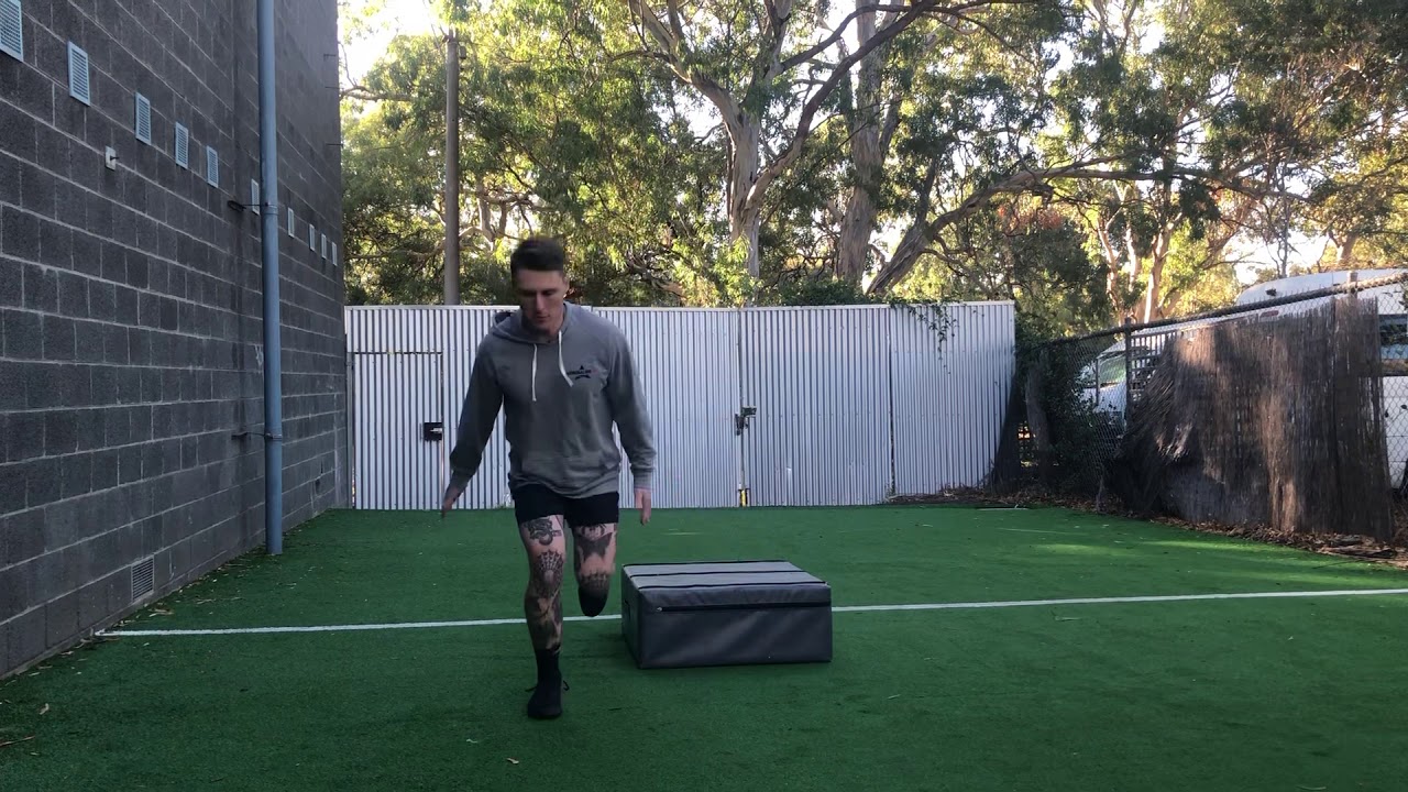 Plyometrics Phase 4: Single Leg Lateral Drop Jump - YouTube