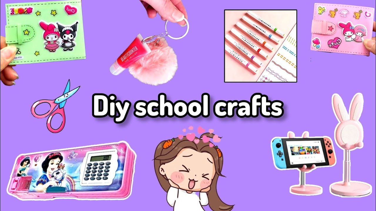 4 DIY SCHOOL CRAFTS Ideas 💡/School crafts/paper crafts - YouTube