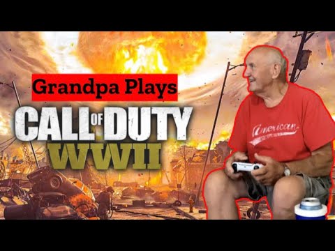 85 Year Old Grandpa Plays Call Of Duty - YouTube