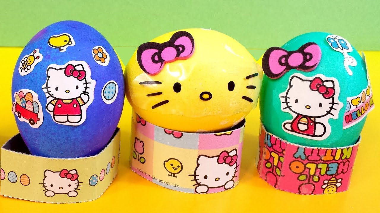 Dyeing Hello Kitty Easter Egg Decorating Kit 2014 MsDisneyReviews - YouTube