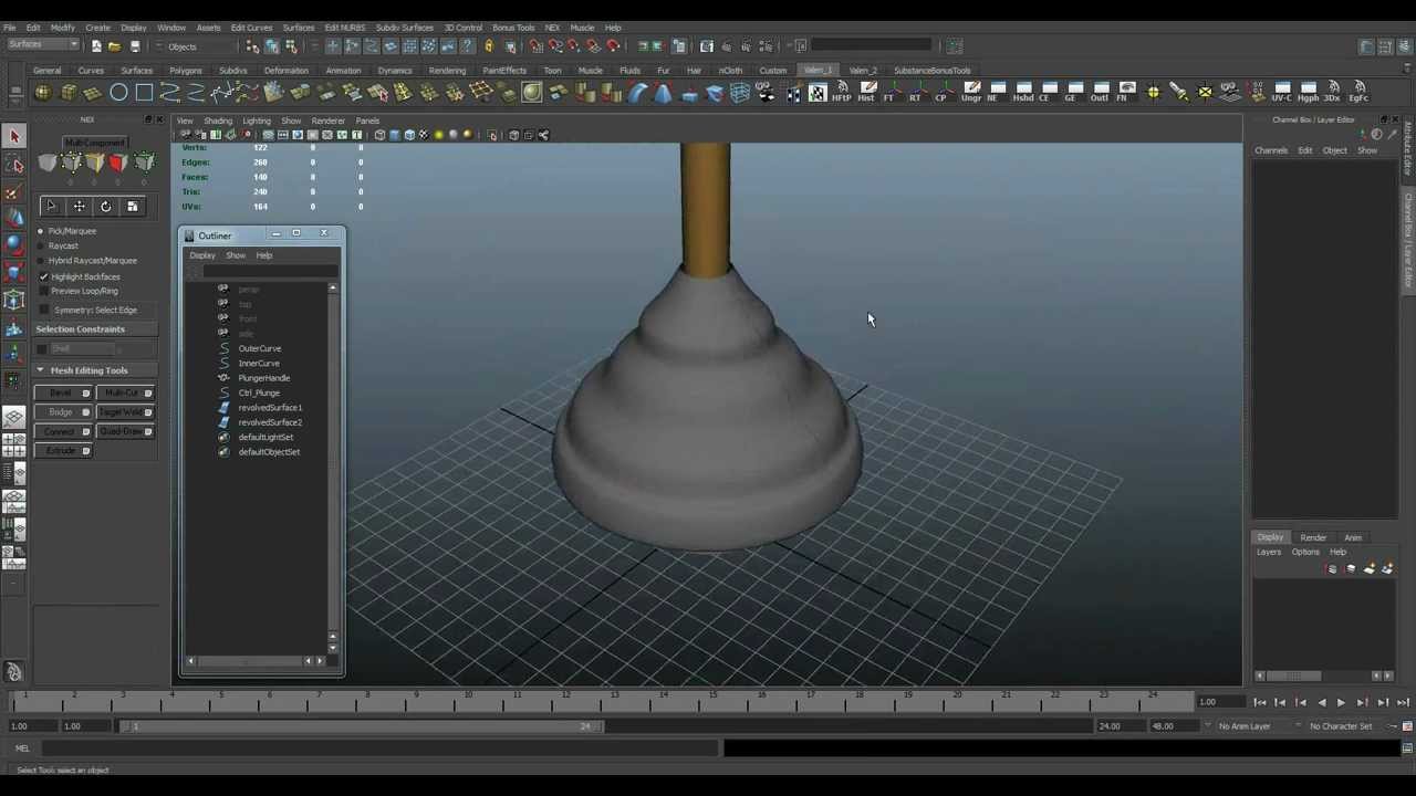 Maya - Toilet Plunger Rig (1 of 2) - YouTube