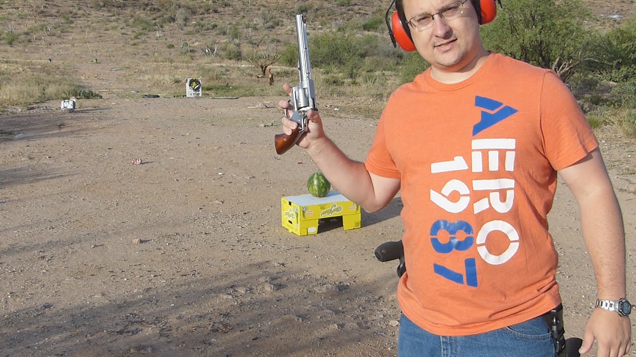 44 Magnum vs Watermelon - Ruger Redhawk Hunter - YouTube