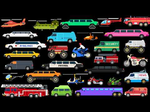 Vehicles Collection 24: Helicopters, Limousines & More | Pixel Art