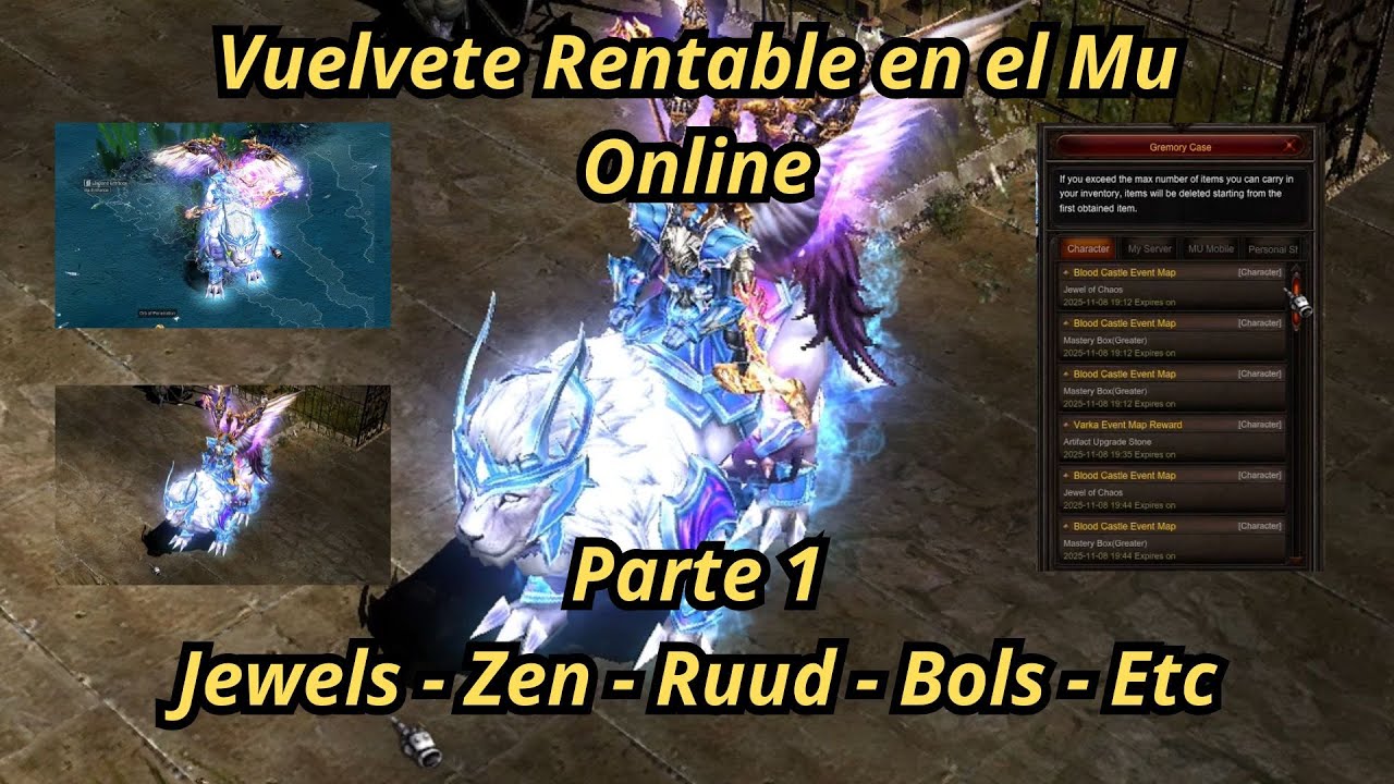 Vuélvete Rentable en el Mu Onlien Parte 1: Jewels, Zen, Ruud, Bols, Etc ...