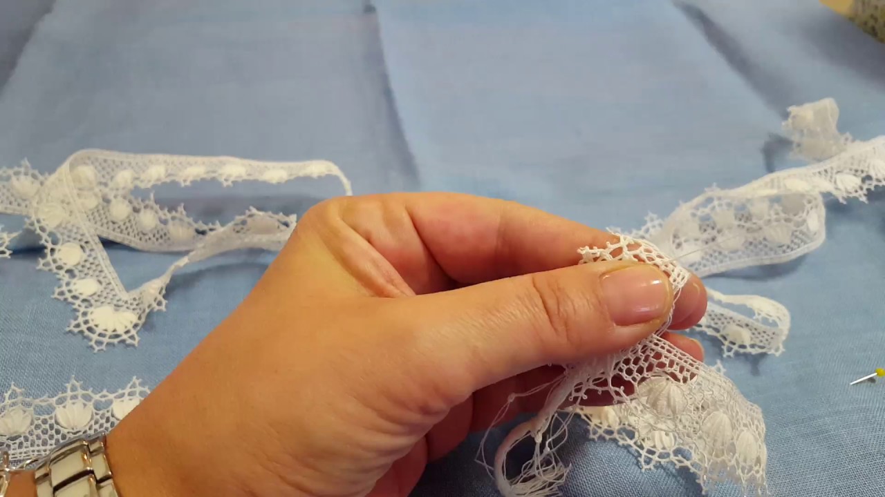 Hacer varios encajes seguidos y costura - YouTube