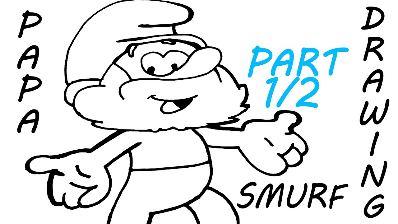 How to Draw PAPA SMURF Step by Step EASY | The Smurfs cartoon - EPISODE ...