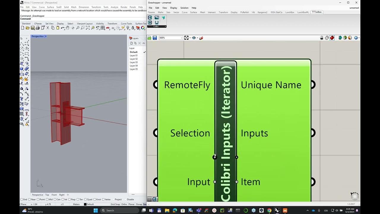 Grasshopper API link - how to import and calculate parametric connection model-part3 - YouTube