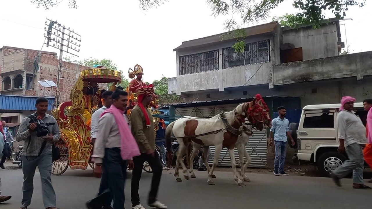 ramnavami ka khana Kitna Sundar lag raha hai Bajrangbali Ghoda ka Rath ...