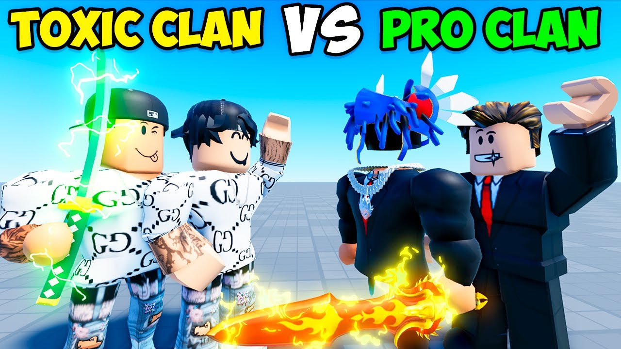 TOXIC Clan vs PRO Clan.. (Roblox Blade Ball) - YouTube