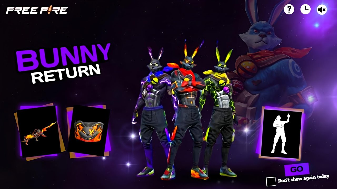 Bunny Bundle Return ( Confirm Date ) 😱Free Fire Bunny Bundle | New ...