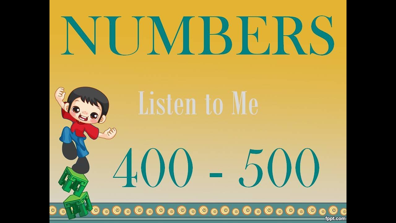 Counting 400 - 500 | Numbers | Listen to Me - YouTube