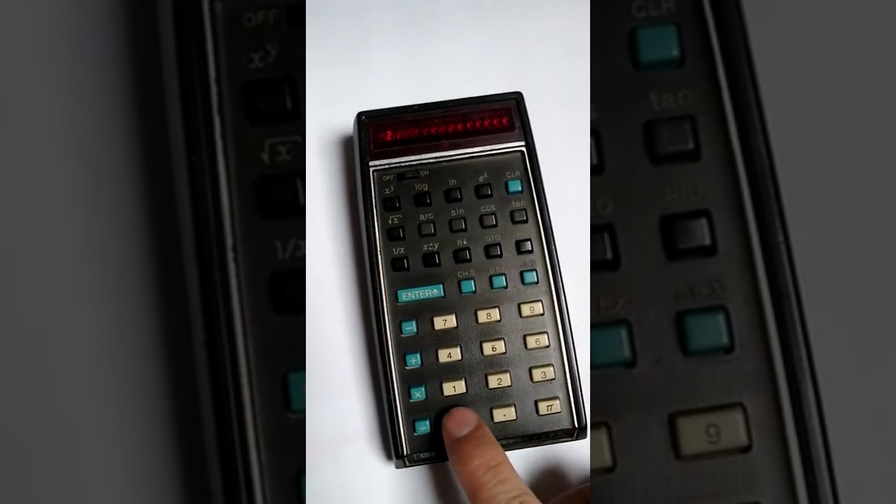 Vintage HP-35 calculator with the famous 2.02 bug - YouTube