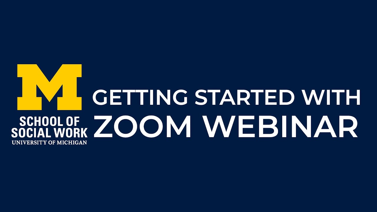 Zoom Webinar Basics - YouTube