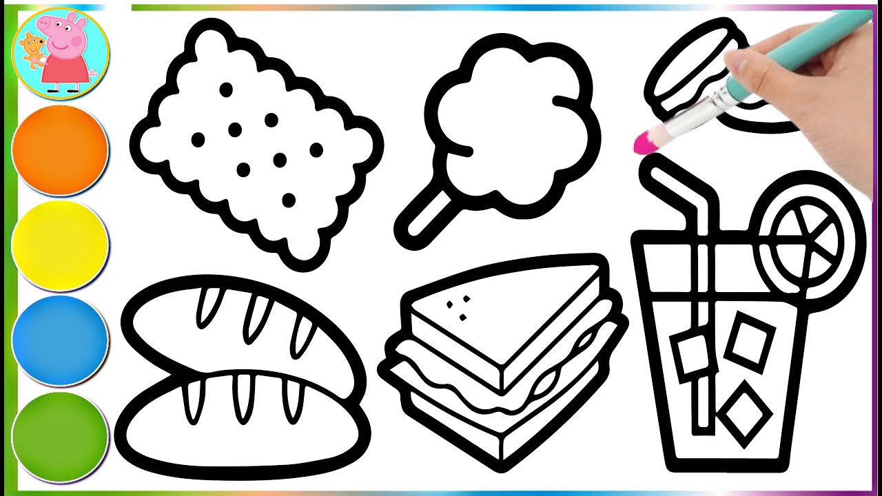 How to draw a Food and Ice Cream step by step || Drawing and Coloring ...