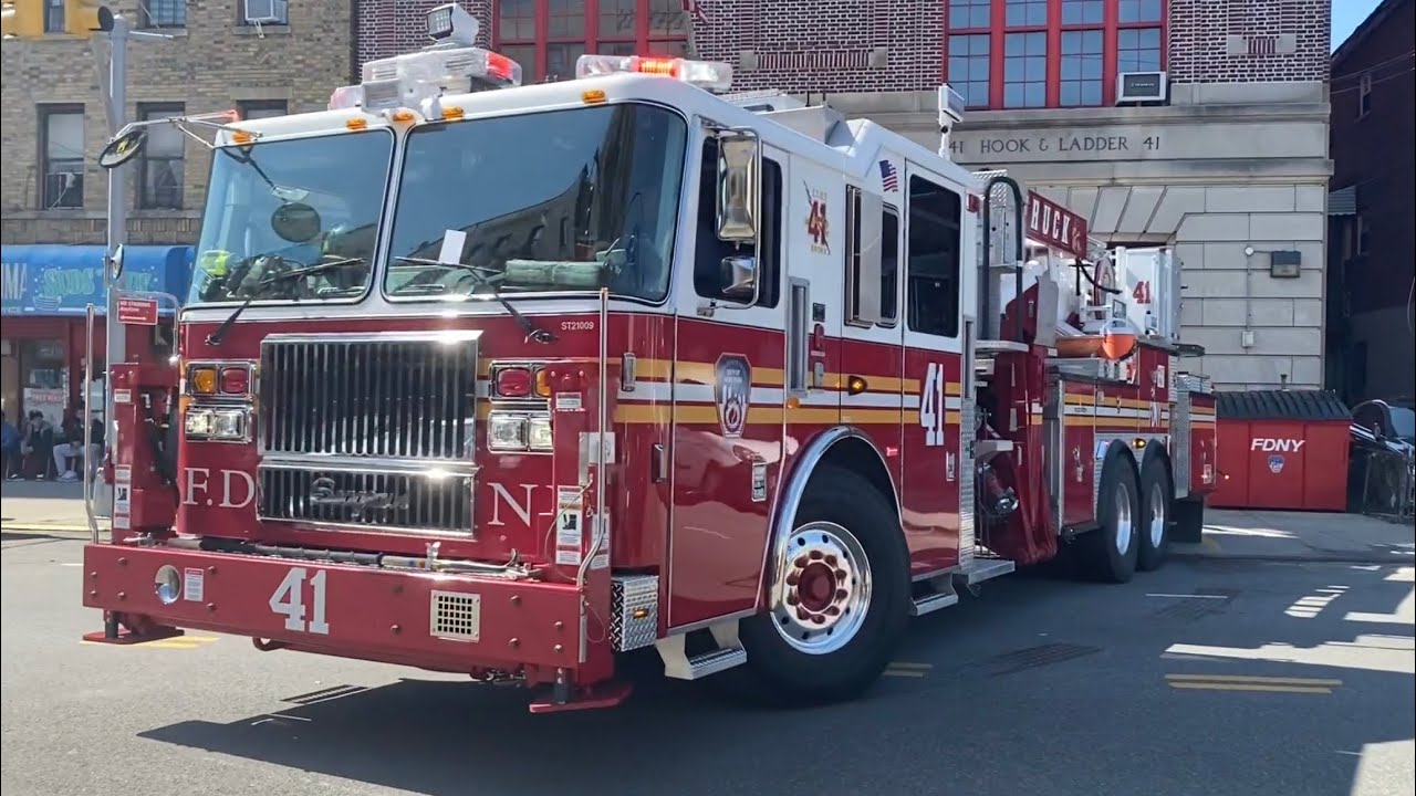 🌟 BRAND NEW 🌟 FDNY Tower Ladder 41 Responding - YouTube