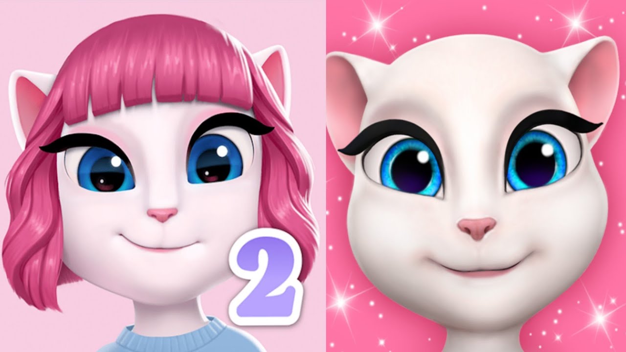 My Talking Angel vs My Baby Talking Angela 2 - Birthday 🎂🥳 Level Up - 8 ...