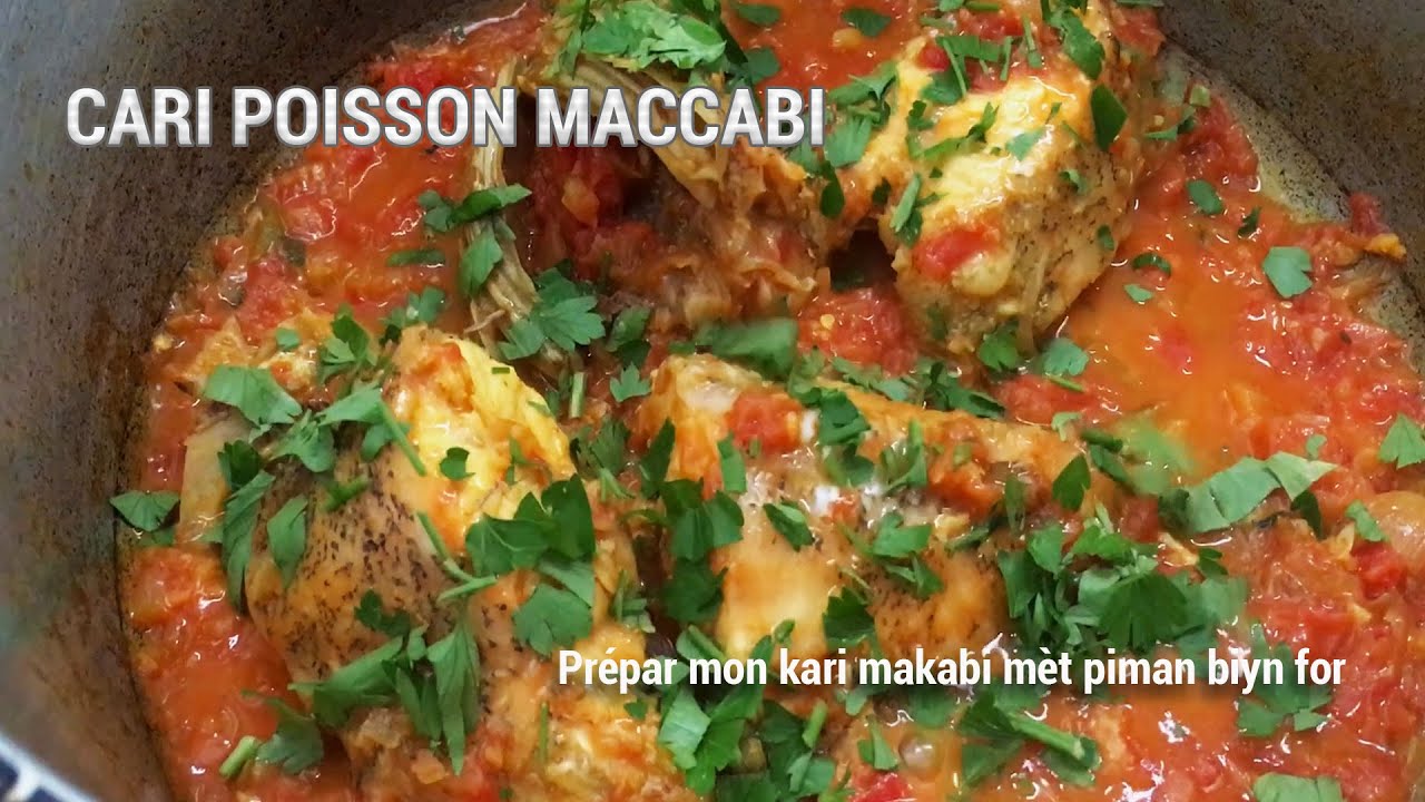 Cari poisson maccabi à la tomates et aux épices de la Réunion. - YouTube