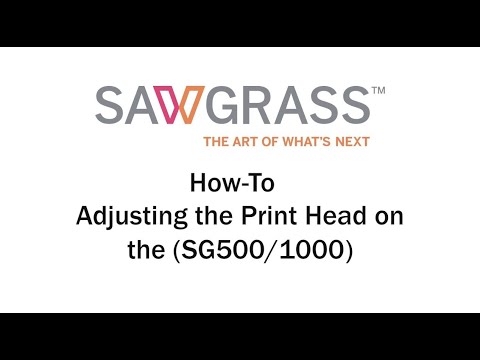 HOW TO: Print Head Adjustment (SG500/1000) - YouTube