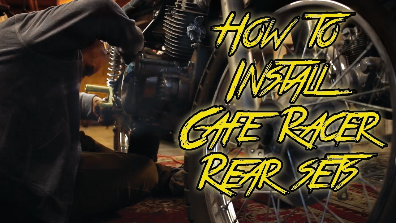 How To Install Cafe Racer Rear Sets - Yamaha SR250 - YouTube