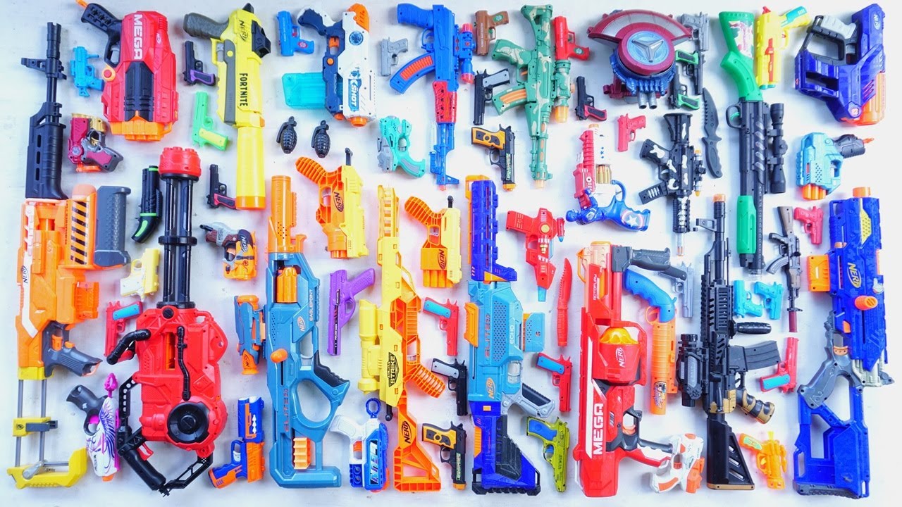 Collecting Tembak Tembakan 7 Sniper Rifles AK47 GUN NEW COM 7 NERF ...